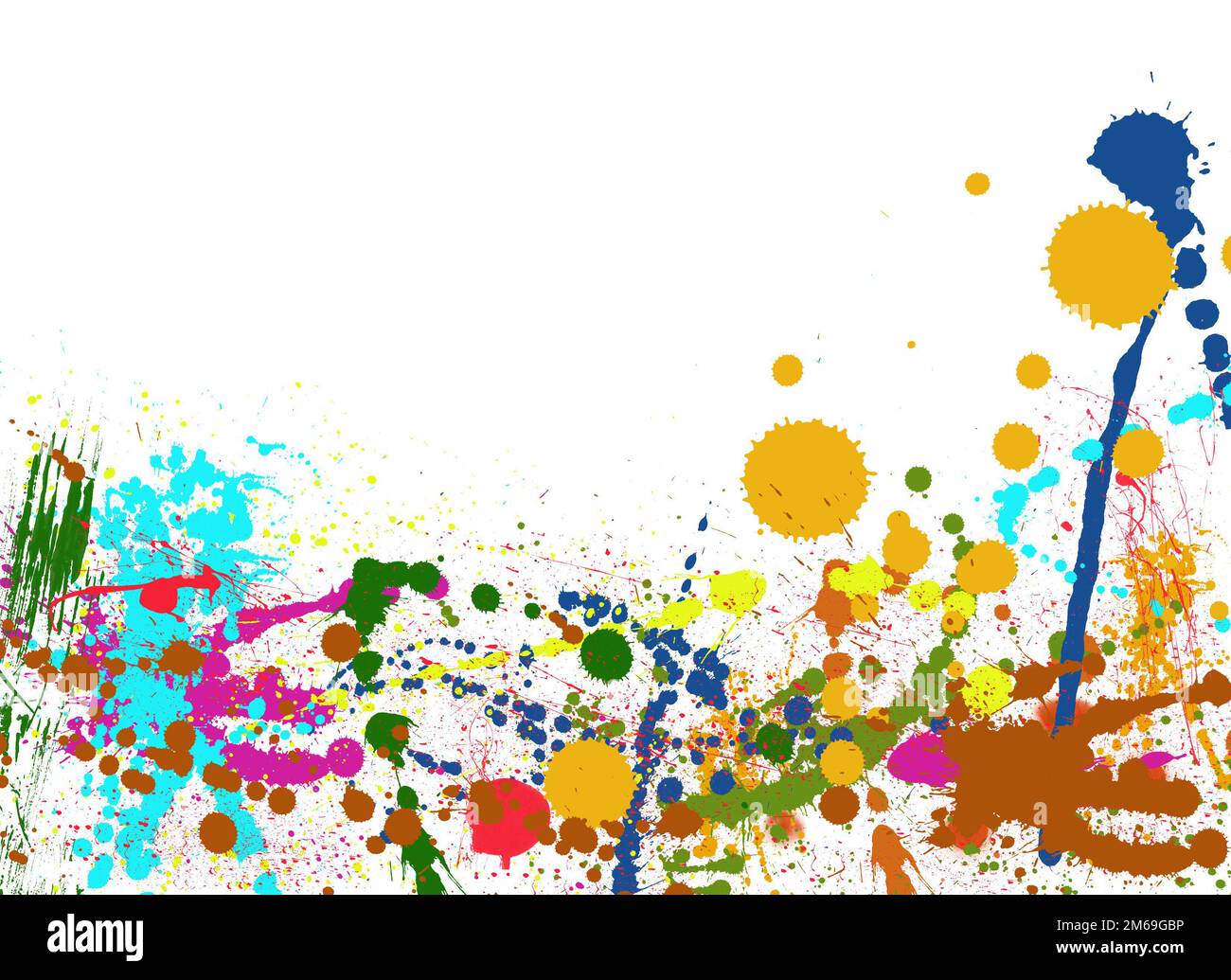 Colorful paint splashes background Stock Photo - Alamy