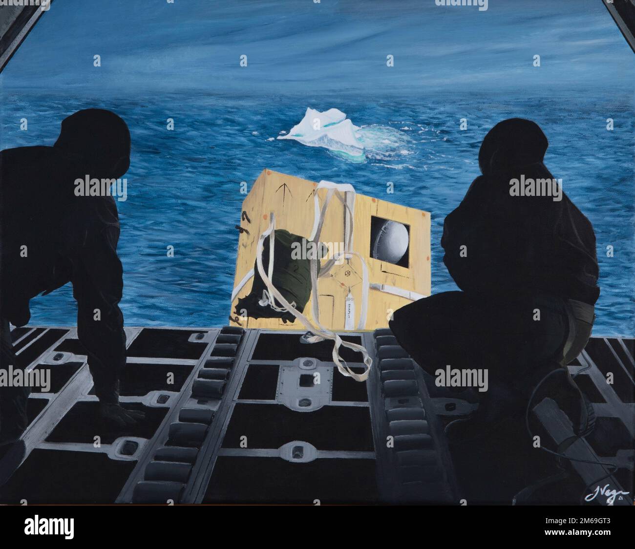 Coast Guard Air Station Elizabeth City crew members release an ...
