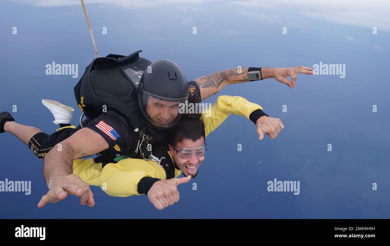 Sgt. 1st Class Jacob Kerkow of the U.S. Army Parachute Team makes a ...