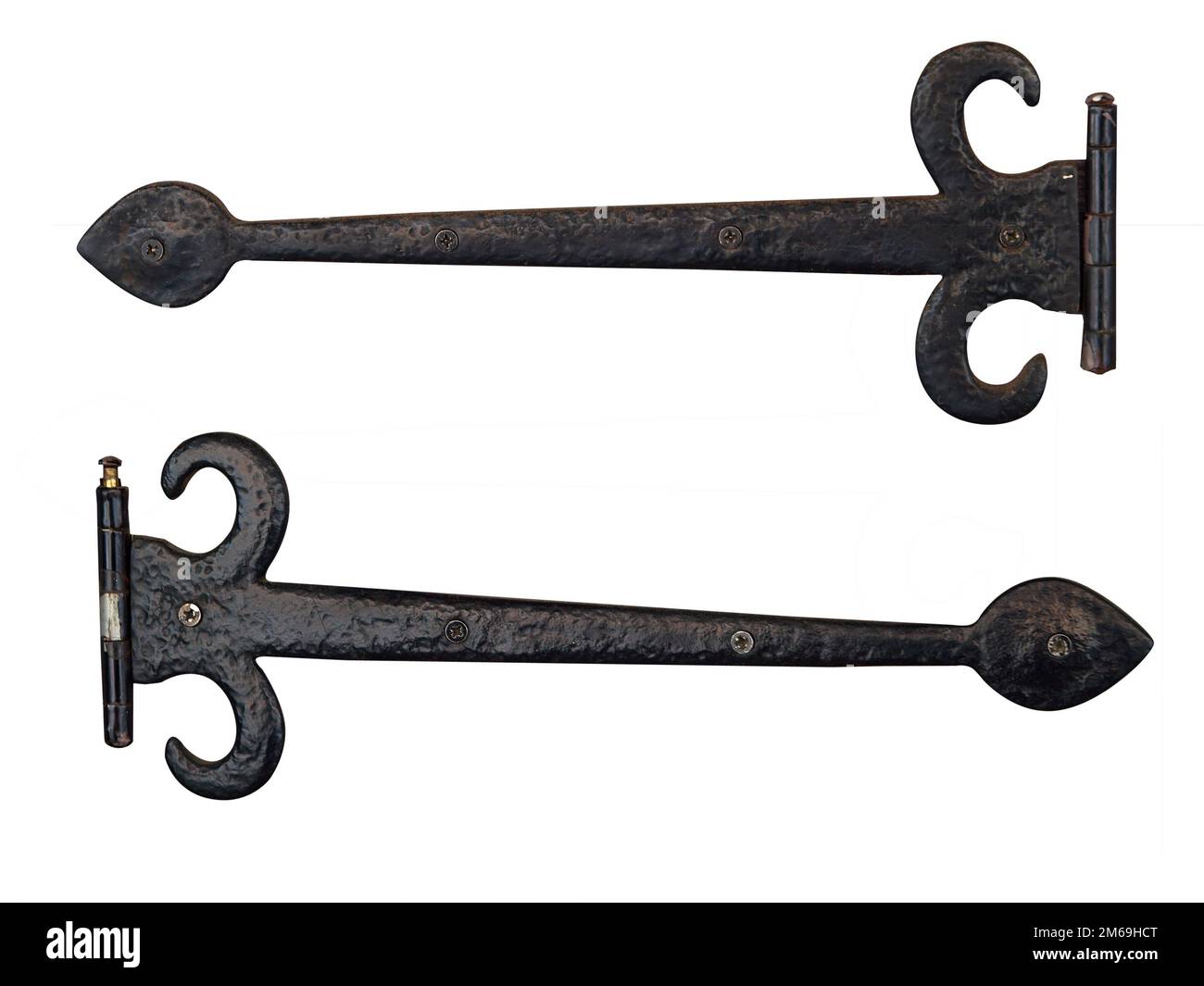 Pair of Antique Hinges Stock Photo - Alamy