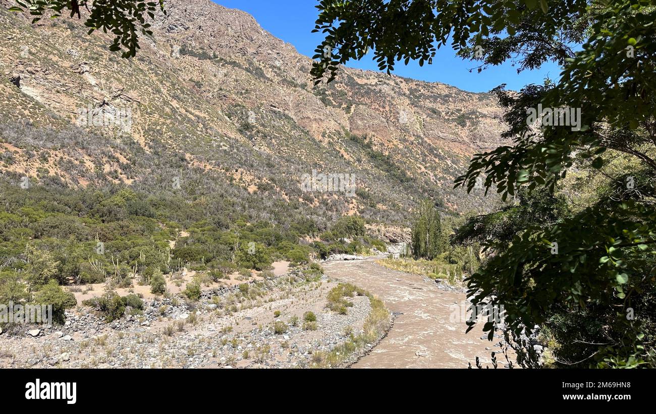 Maipo River in San Jose del Maipo - Chile Stock Photo - Alamy