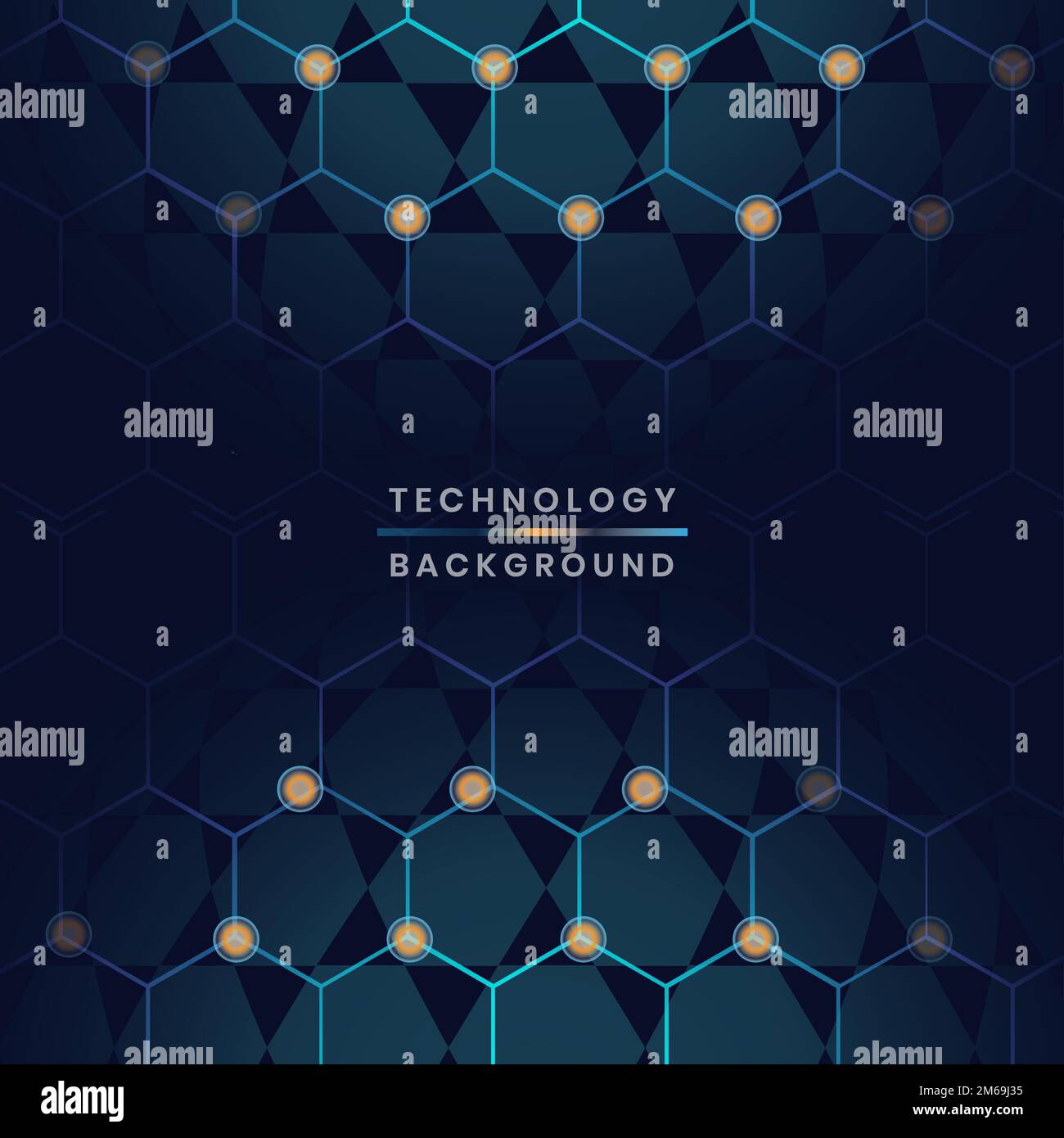 Blue hexagon network technology background vector Stock Vector Image ...
