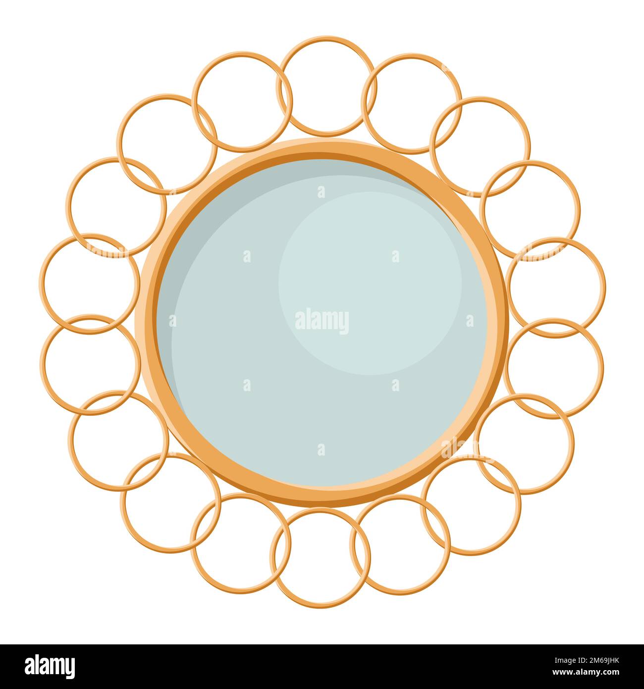 Art deco mirror. Vector element isolated on white background. Interior ...