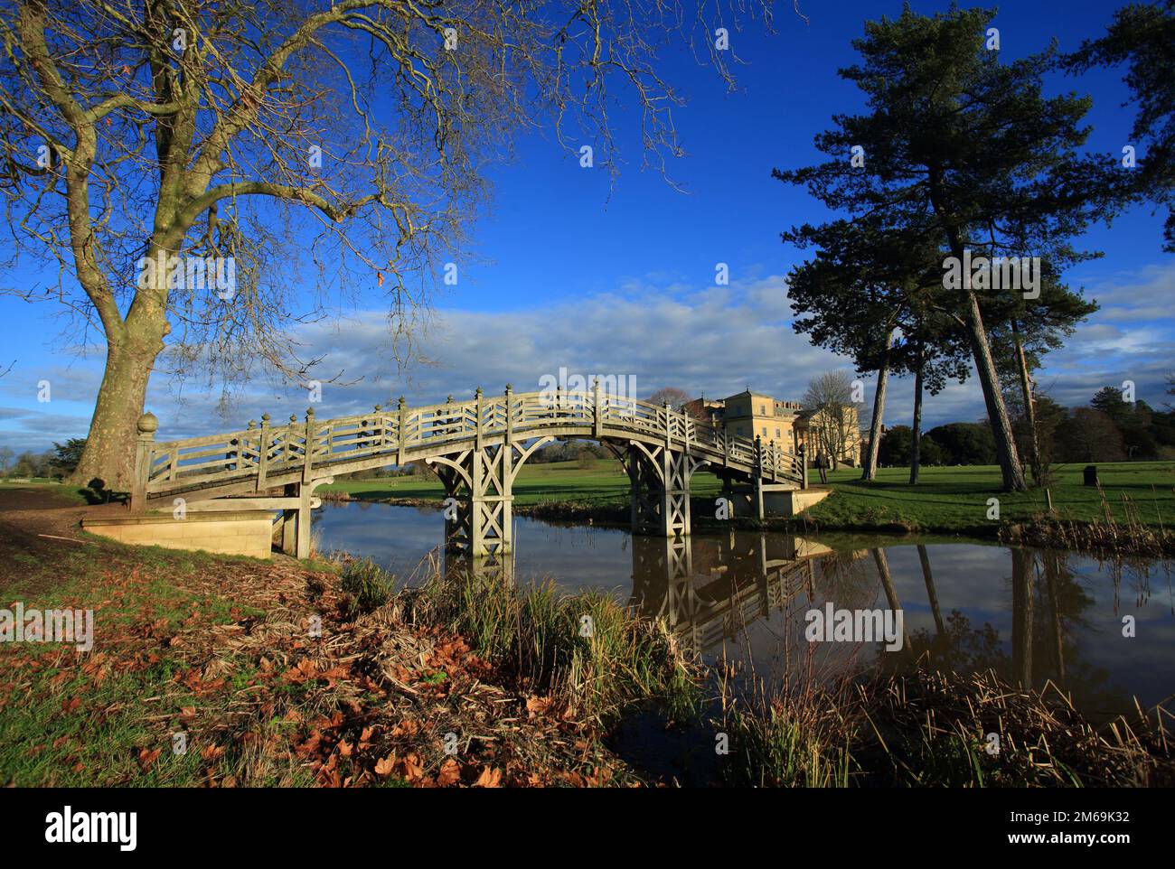 The Chinese bridge in the grounds of Croome court, Worcester, England ...