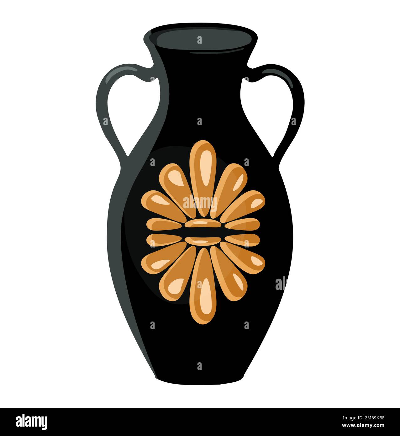 Art Deco Vase Interior Design Dishes In Art Deco Style Flower Vasevector Element Isolated On
