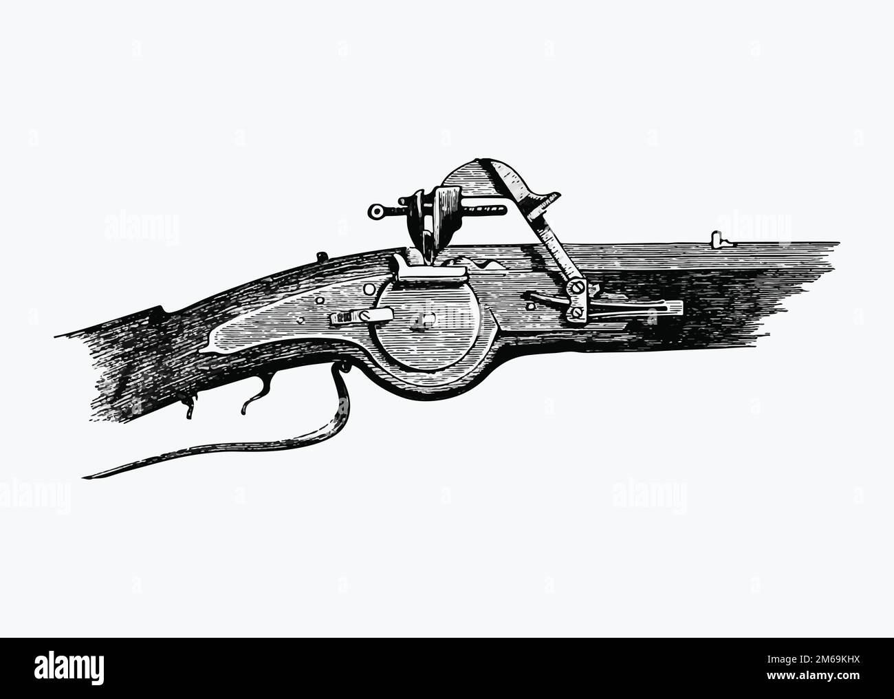 Wheel lock gun illustration vector Stock Vector Image & Art - Alamy