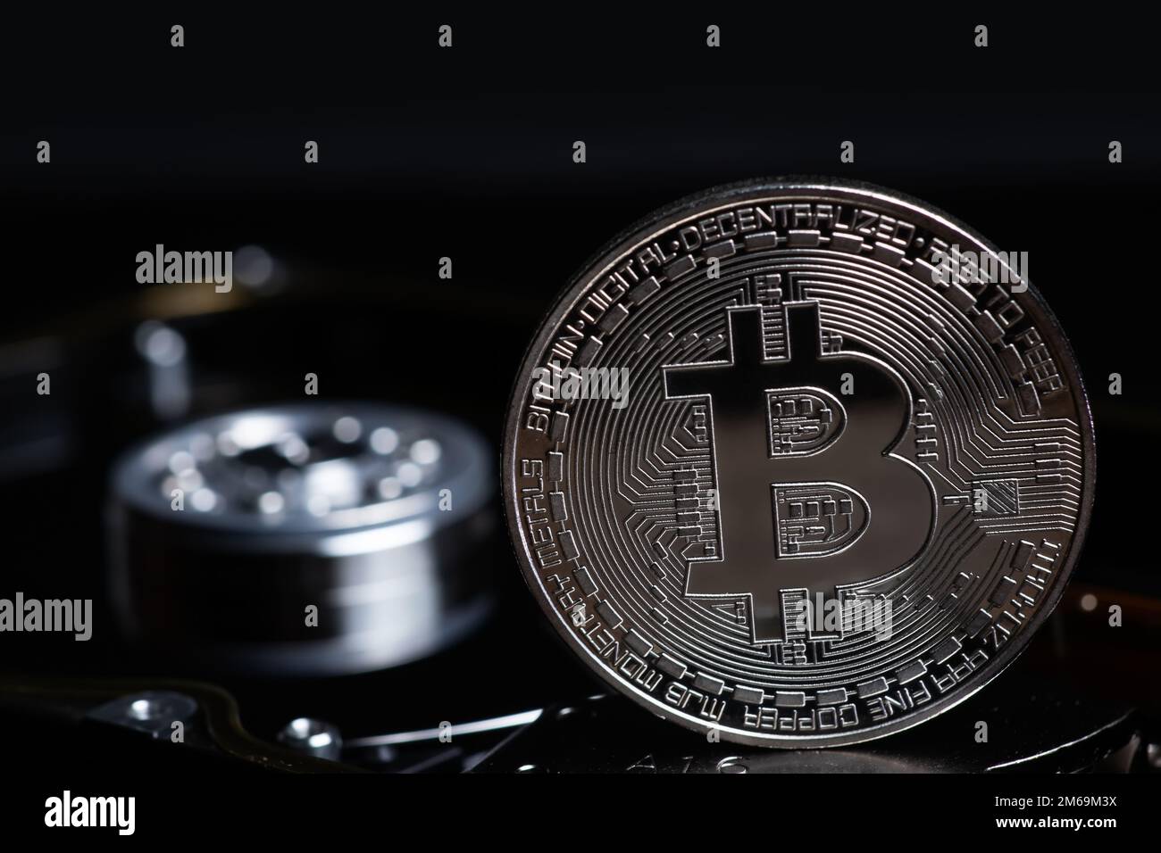 Cryptocurrency physical silver bitcoin hi-res stock photography and ...