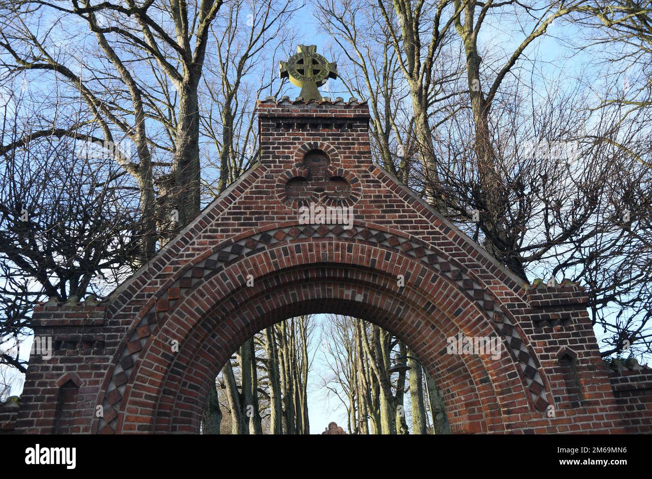 Roskilde/Denmark/03 January 2023/ Roskilde cemetery in Roskilde town of ...