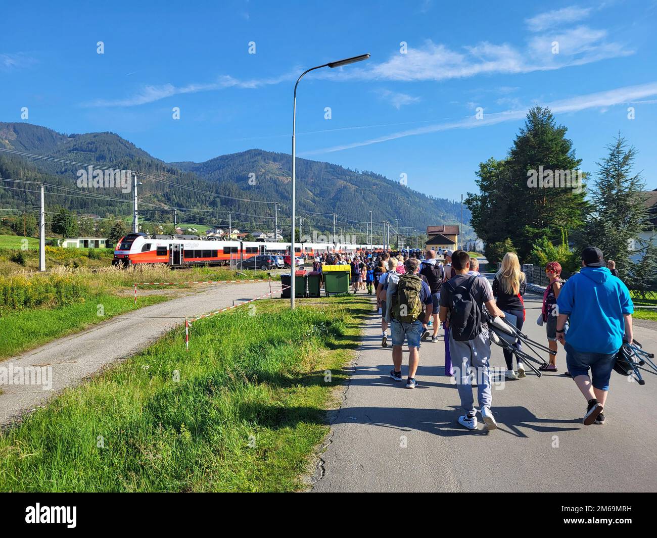 Zeltweg, Austria - September 03, 2022: Crowd of people waiting for ...
