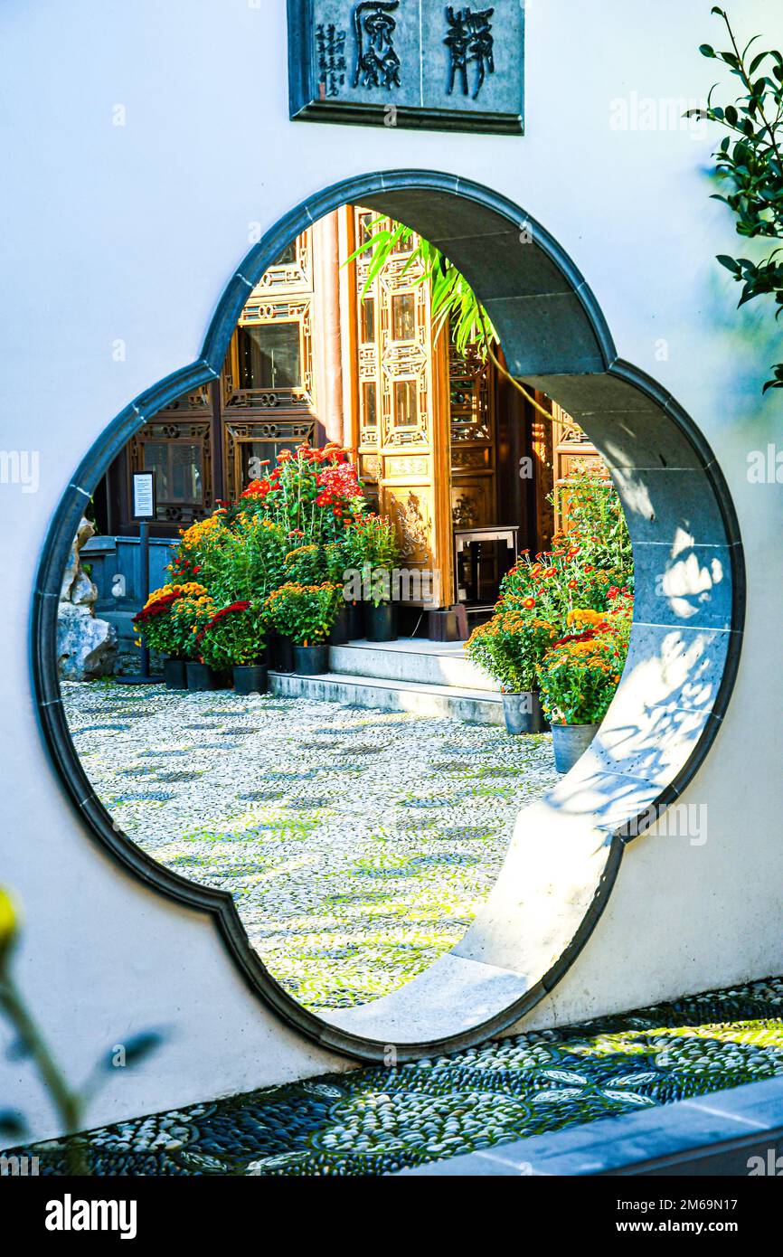 Chinese Garden in Portland, Oregon Stock Photo - Alamy