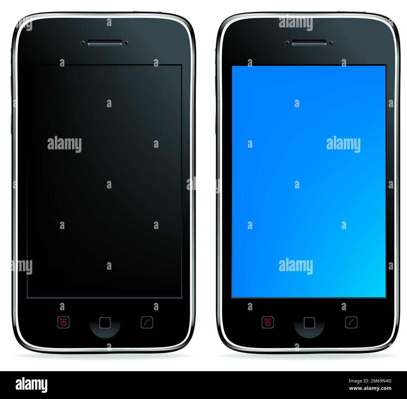 Mobile phone screen size Cut Out Stock Images & Pictures - Alamy