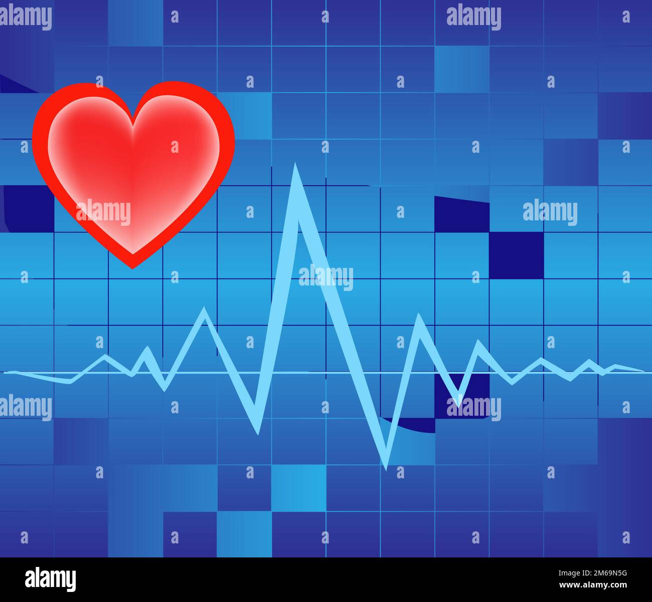 Graphic of heart pulse Stock Photo - Alamy