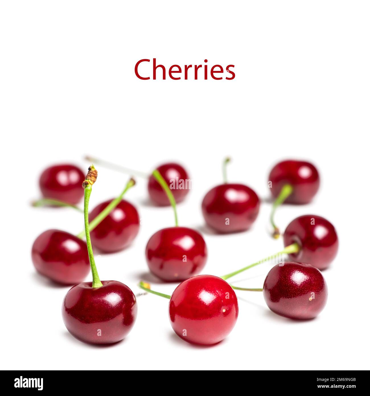 Cherry isolated. Cherries on white background. Sour cherry on white ...