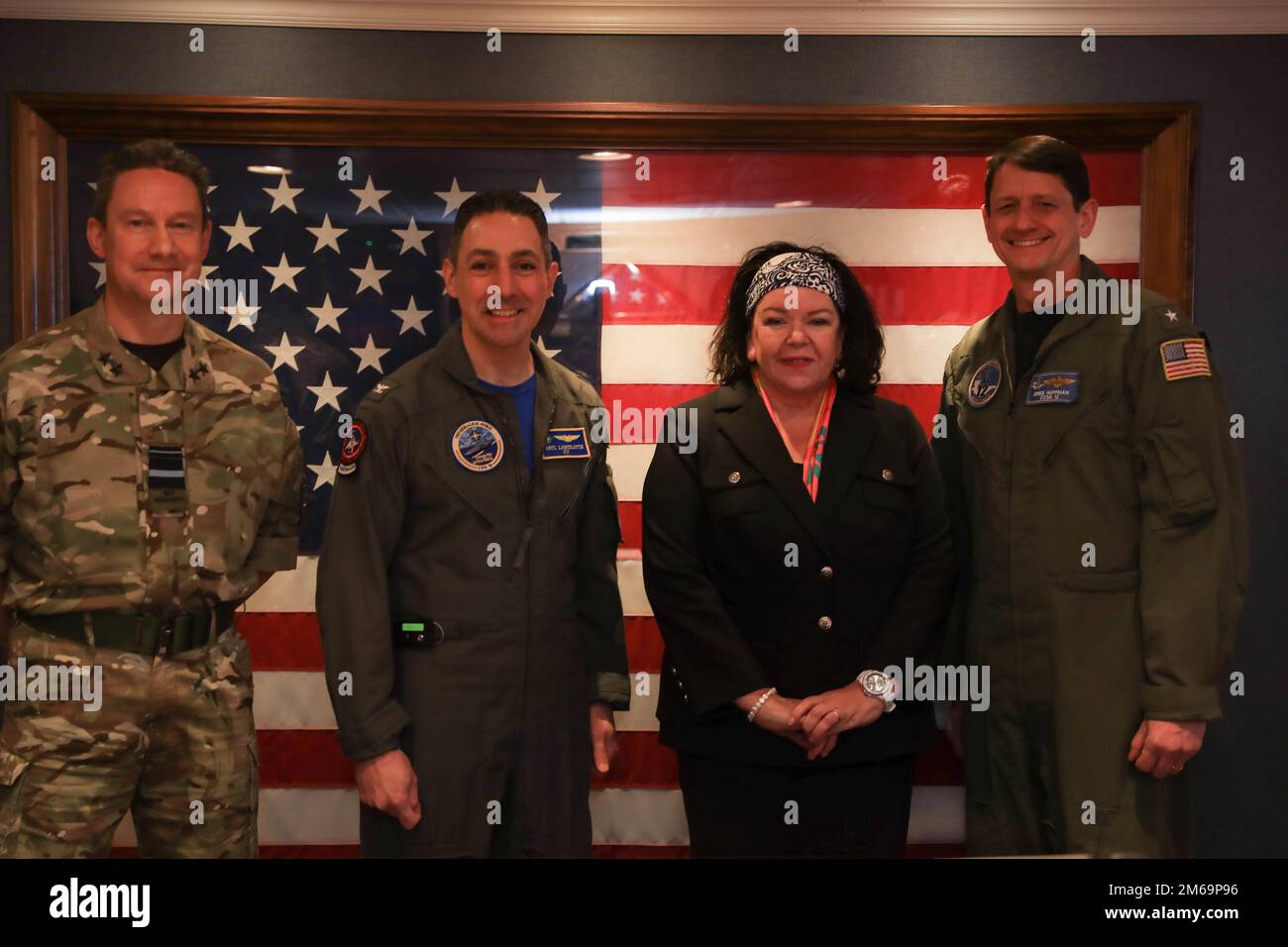 Air Vice-Marshal M.J. Smeath, Head of British Defence Staff, left, Capt ...