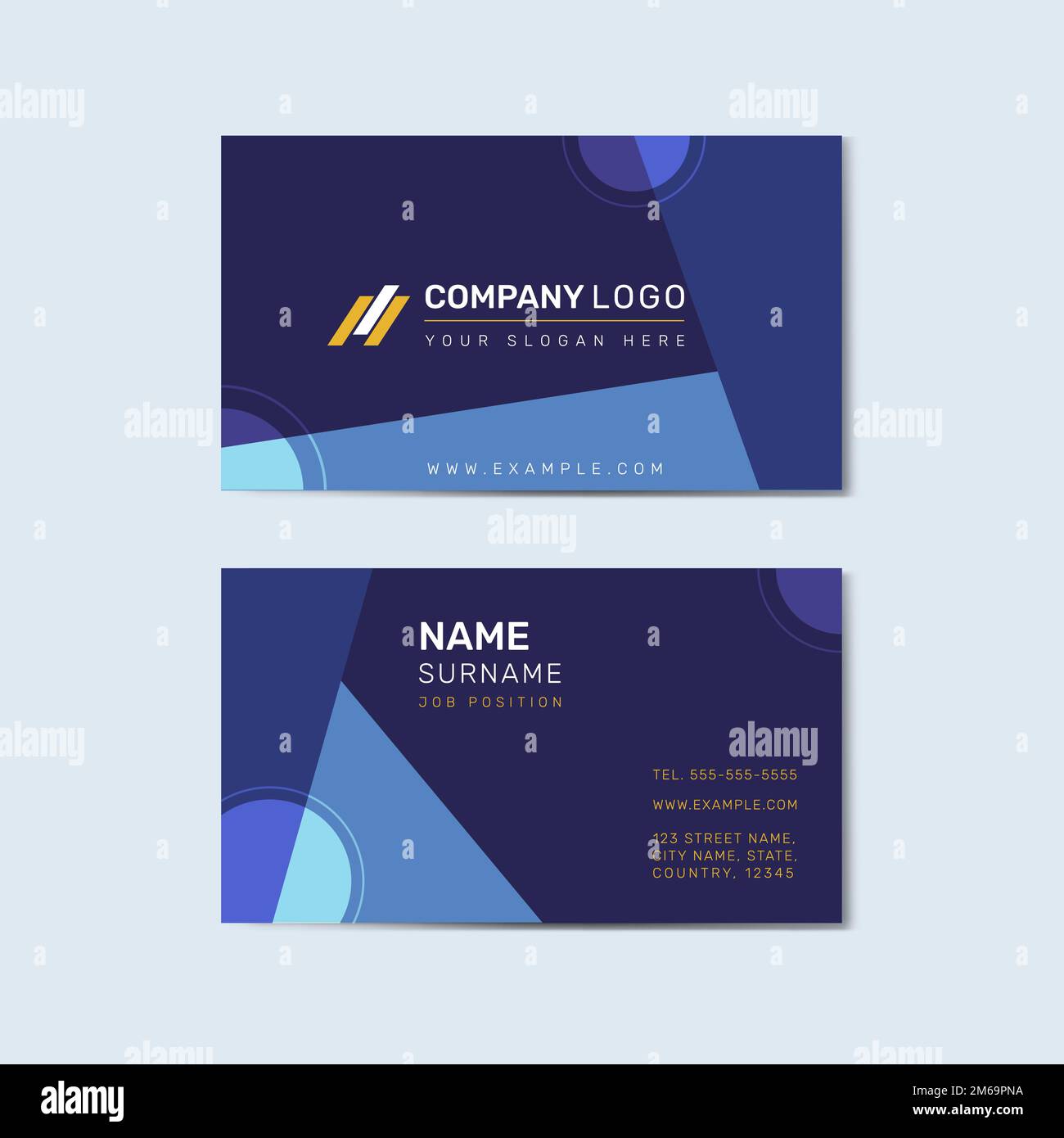 Business card template front and back vector Stock Vector Image & Art ...