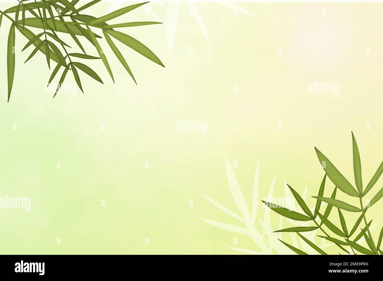 Bamboo leaf elements background vector Stock Vector Image & Art - Alamy