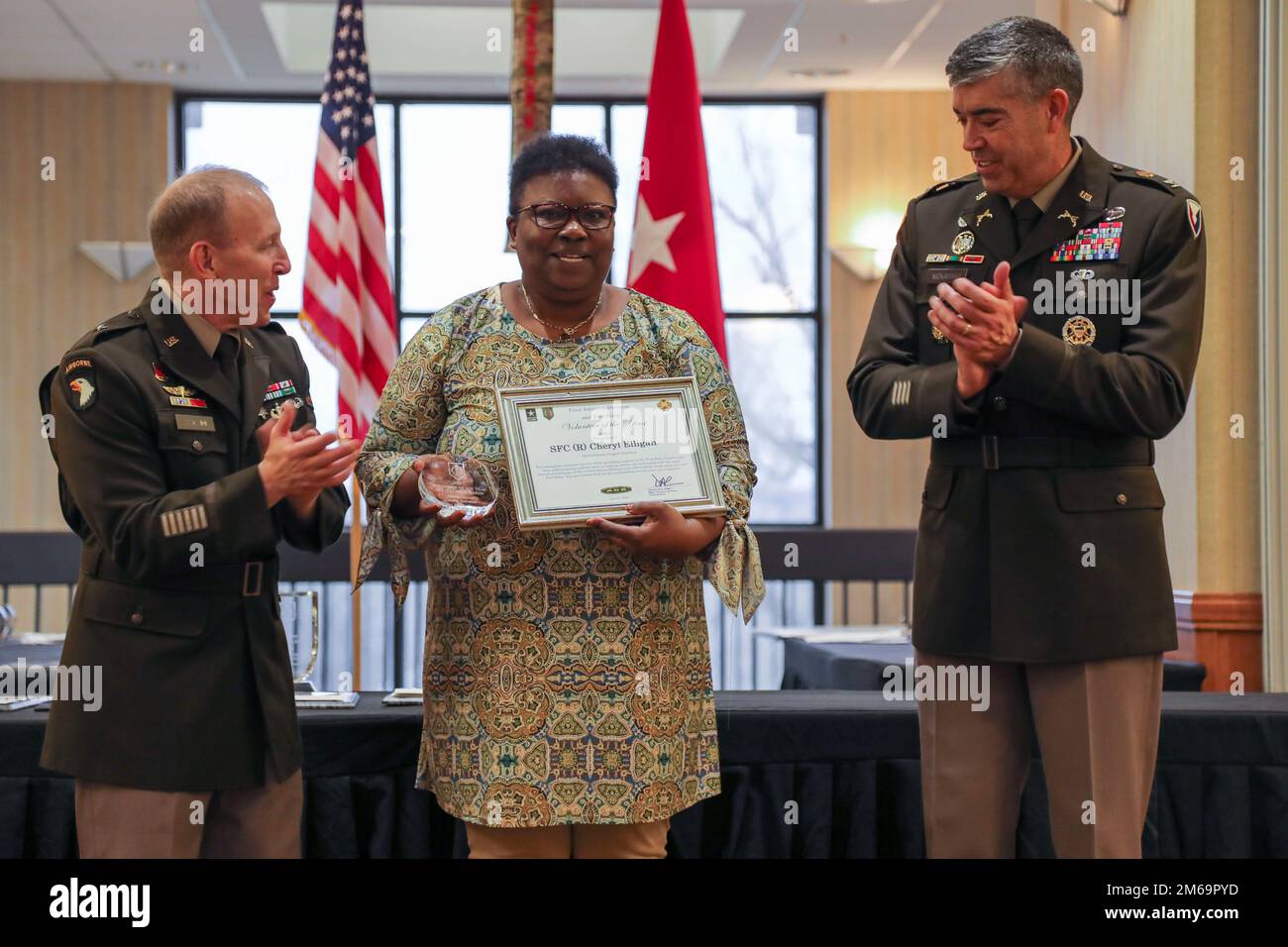 U.S. Army U.S. Army Brig. Gen. Frank Stanco (left), the acting senior ...