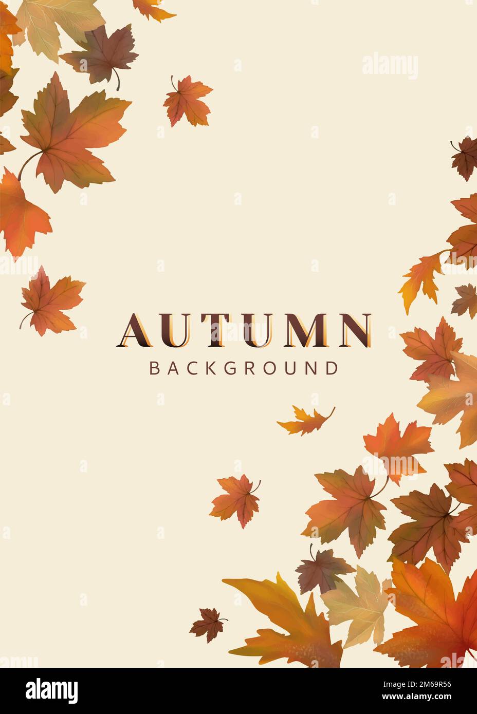 Red maple leaf framed background vector Stock Vector Image & Art - Alamy