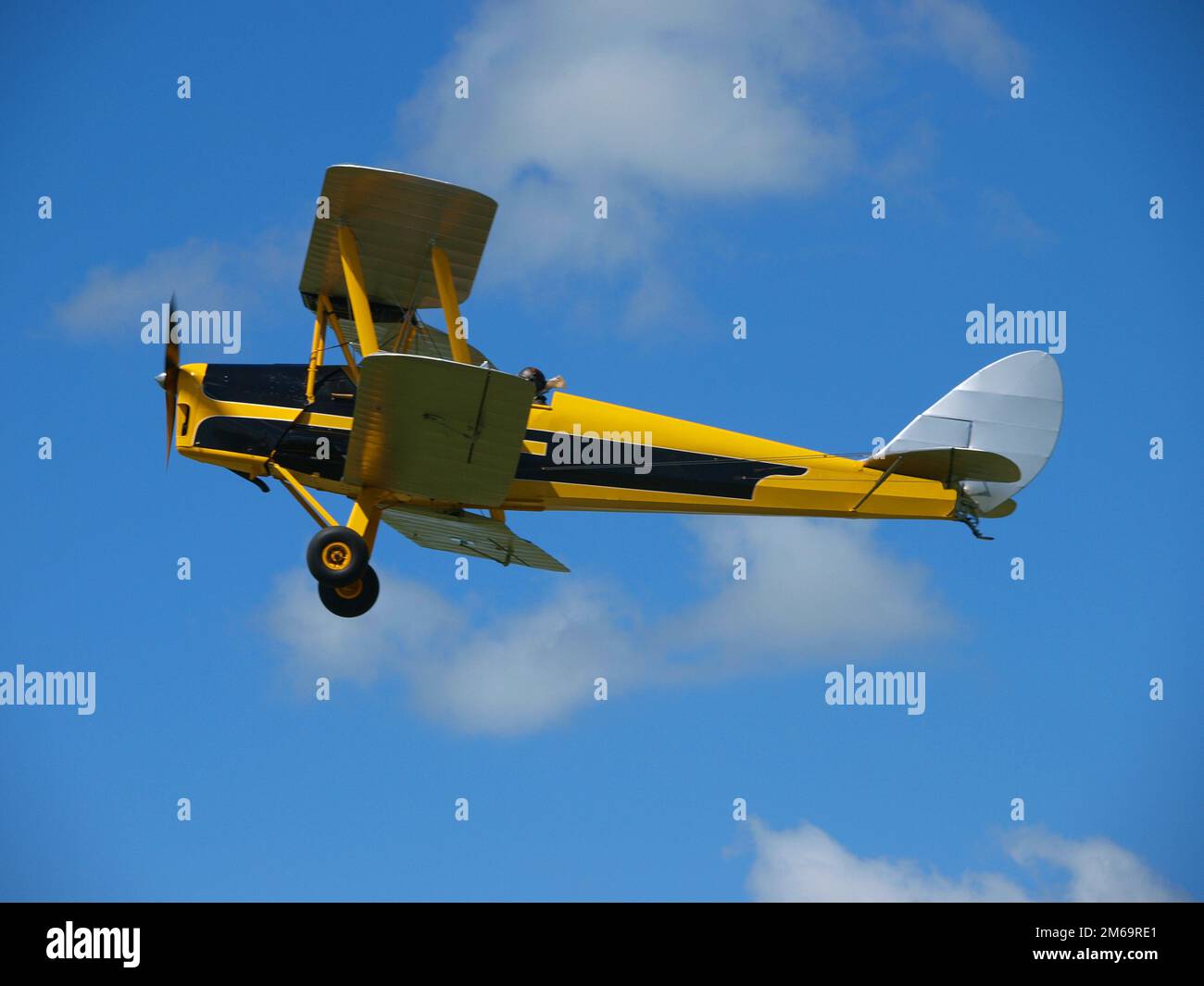 Yellow Vintage Aircraft Stock Photo - Alamy