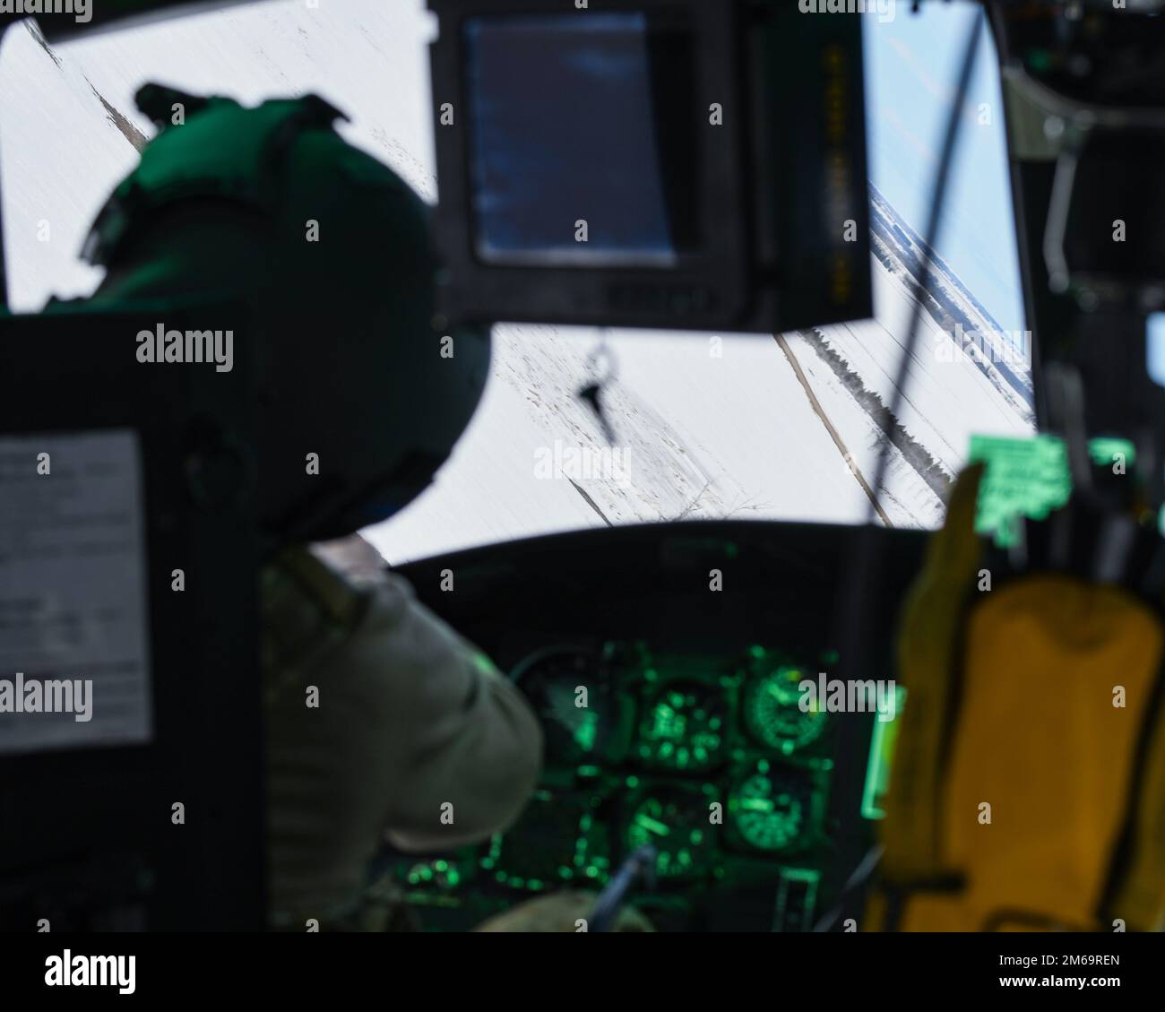 Capt. Jacob Pomerenke, 54th Helicopter Squadron UH-1N Huey Pilot, looks ...