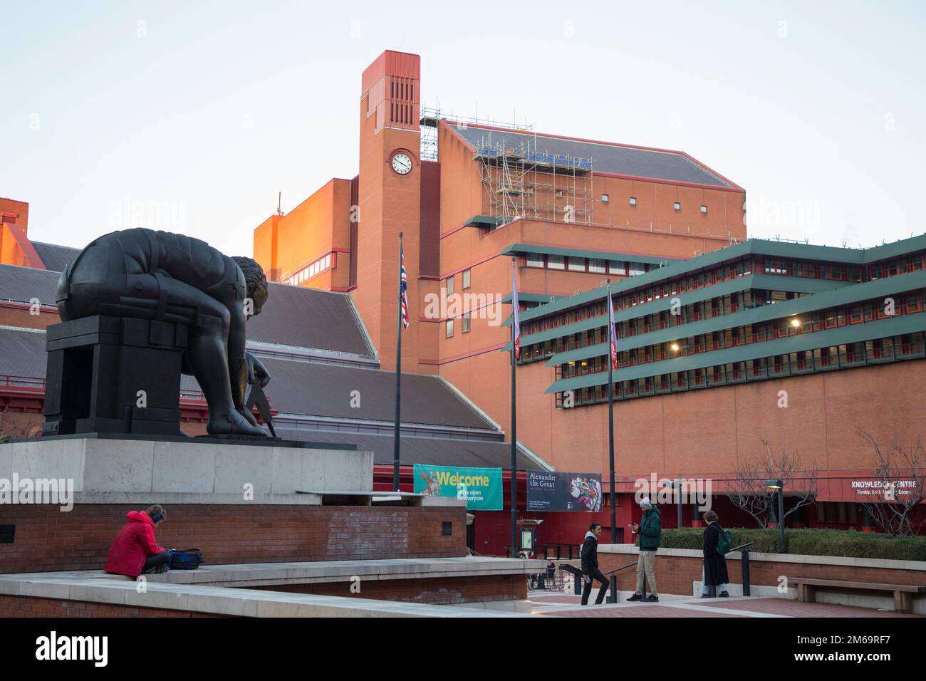 Isaac Newton sculpture by Eduardo Paolozzi British Library London Stock ...