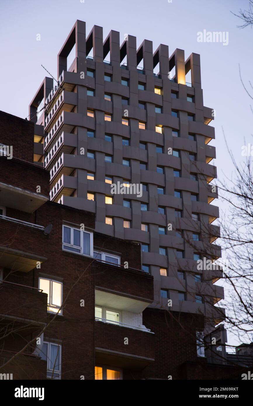 Warren Street tall buildings old and new Stock Photo - Alamy