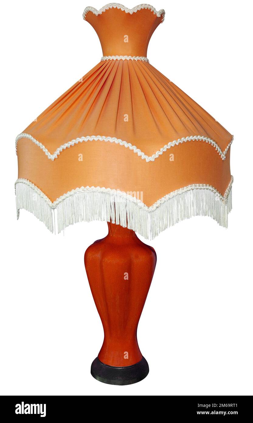 Bright Orange Table Lamp Stock Photo - Alamy