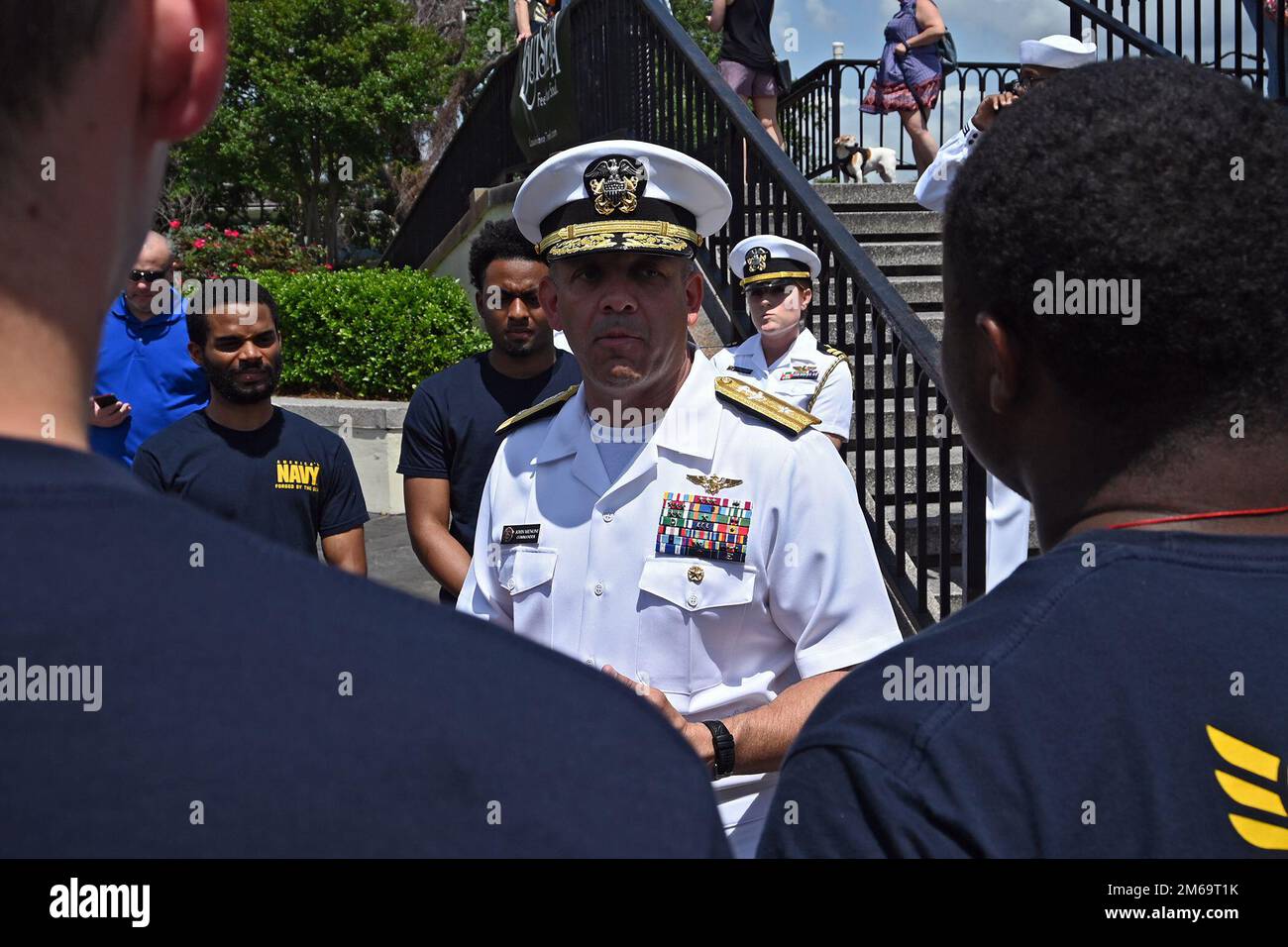 Rear Adm. John Menoni, commander, Expeditionary Strike Group Two (ESG-2 ...