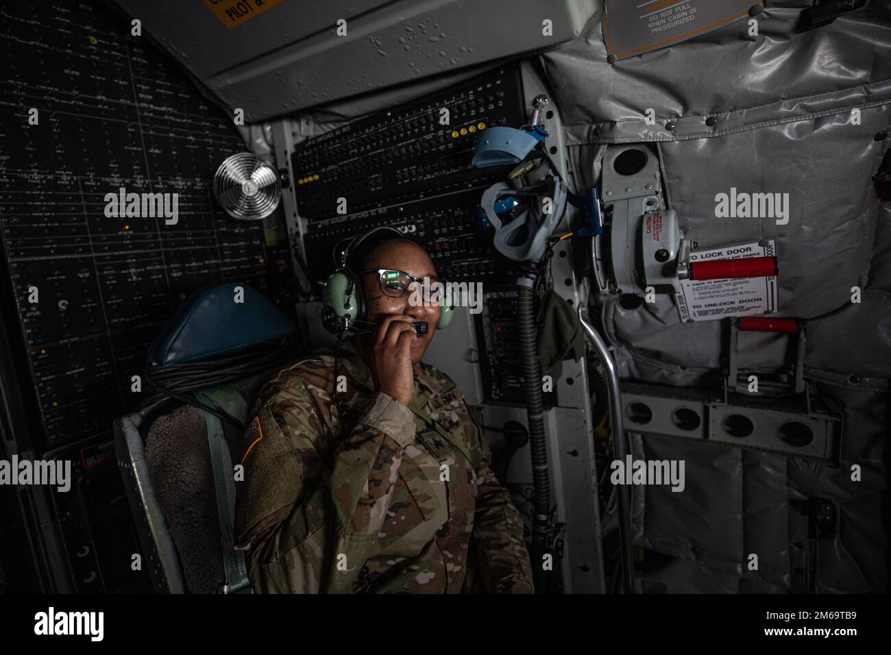 U.S. Army Sgt. Yamesha Bethea, an aviation operations specialist with ...