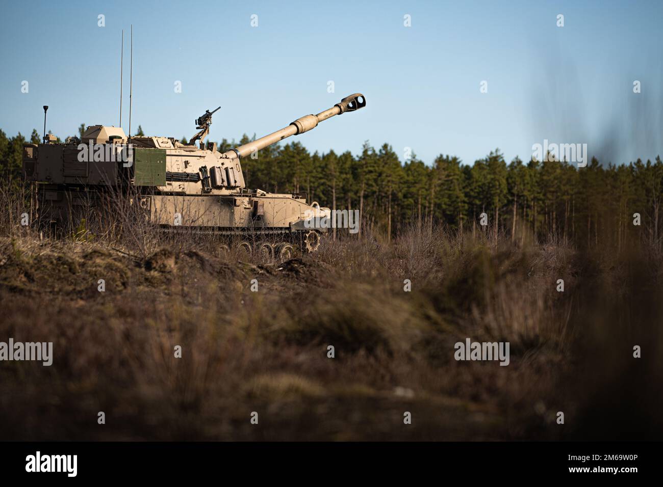 An M109A7 Self-Propelled Howitzer assigned to the 1st Battalion, 5th ...