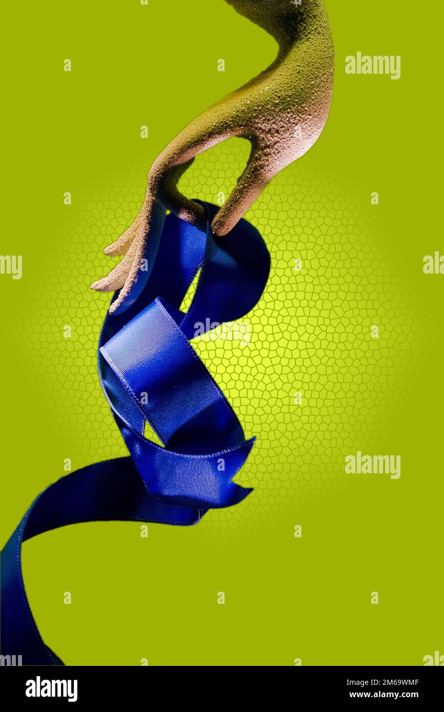 Hand with ribbon hi-res stock photography and images - Alamy