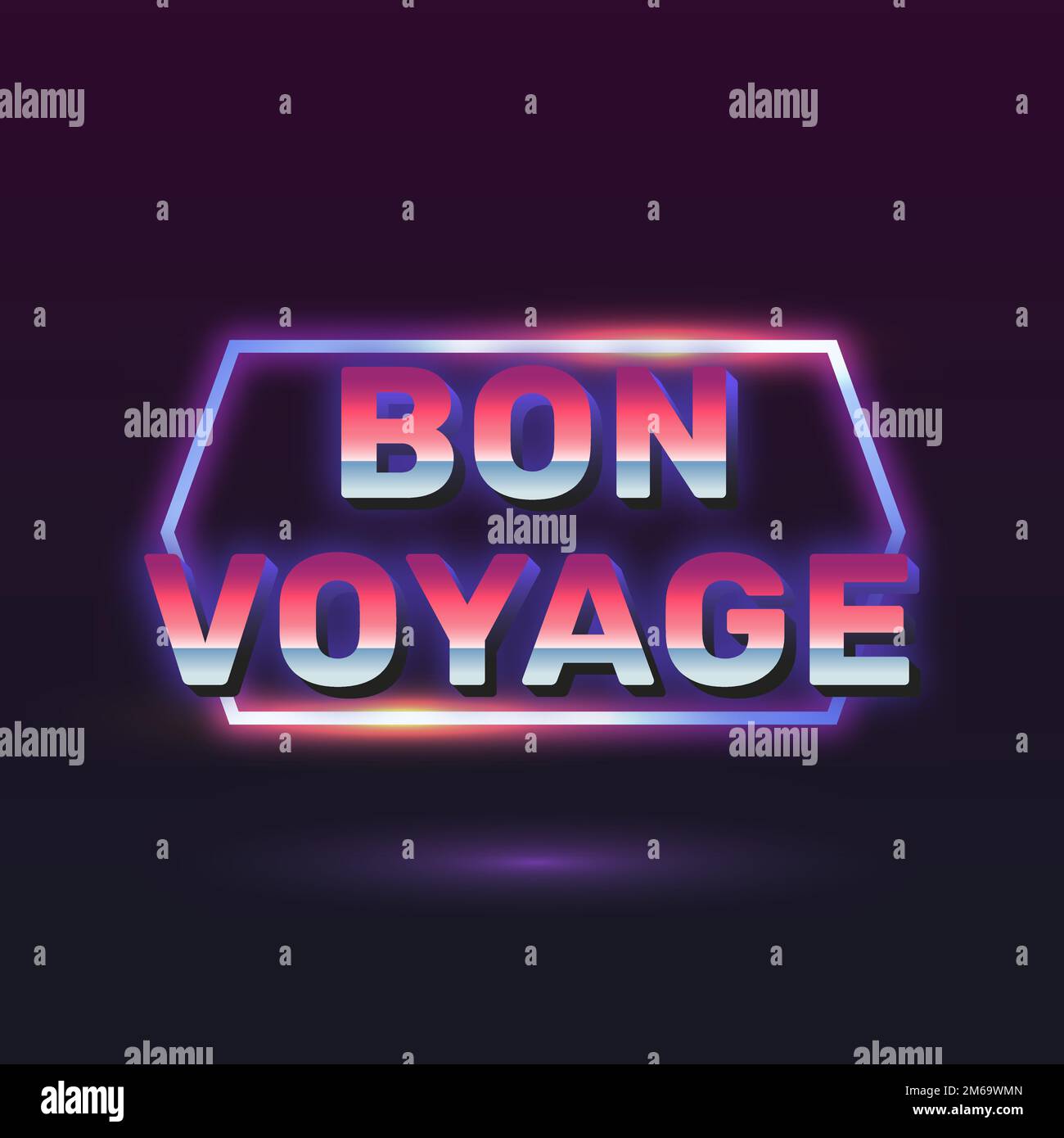 Neon hexagon shape element Stock Vector Images - Alamy