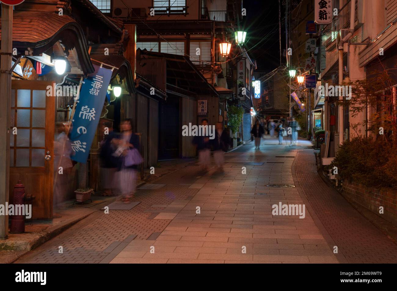 The narrow and traditional streets of Shibu Onsen are atmospheric at ...