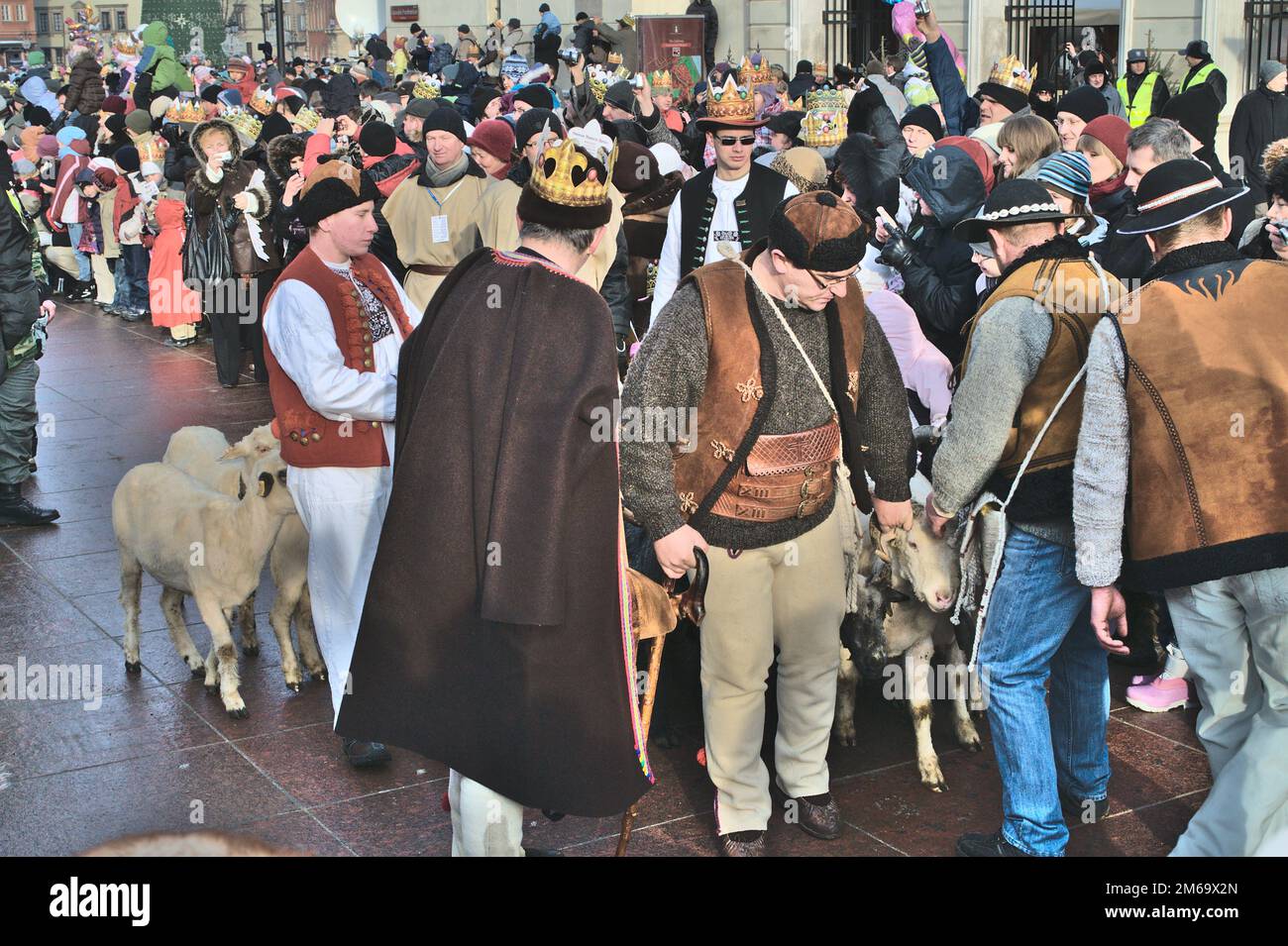Shepherds with sheep during the annual Three Kings Day Parade (Epiphany ...
