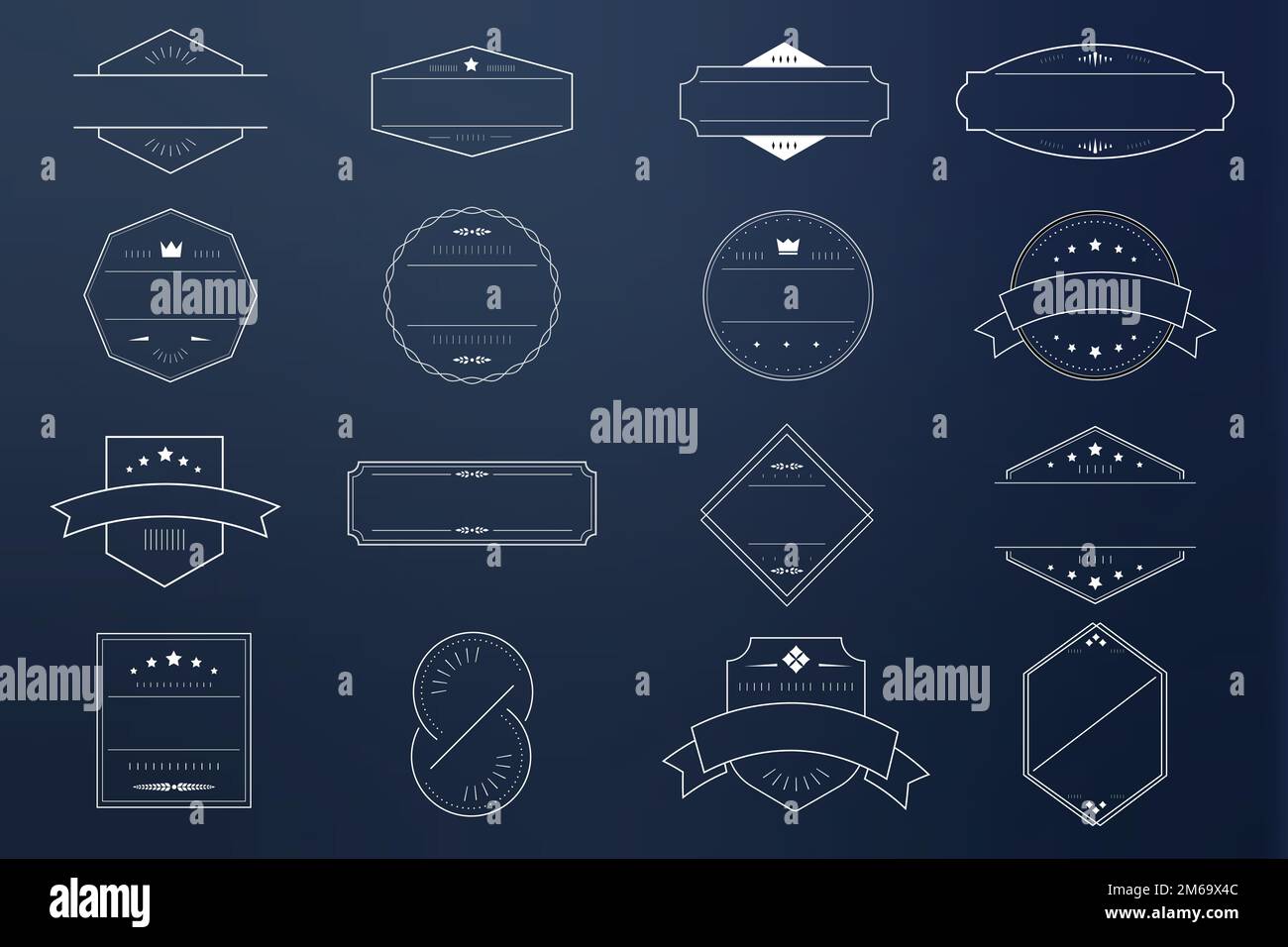 White badges hi-res stock photography and images - Alamy