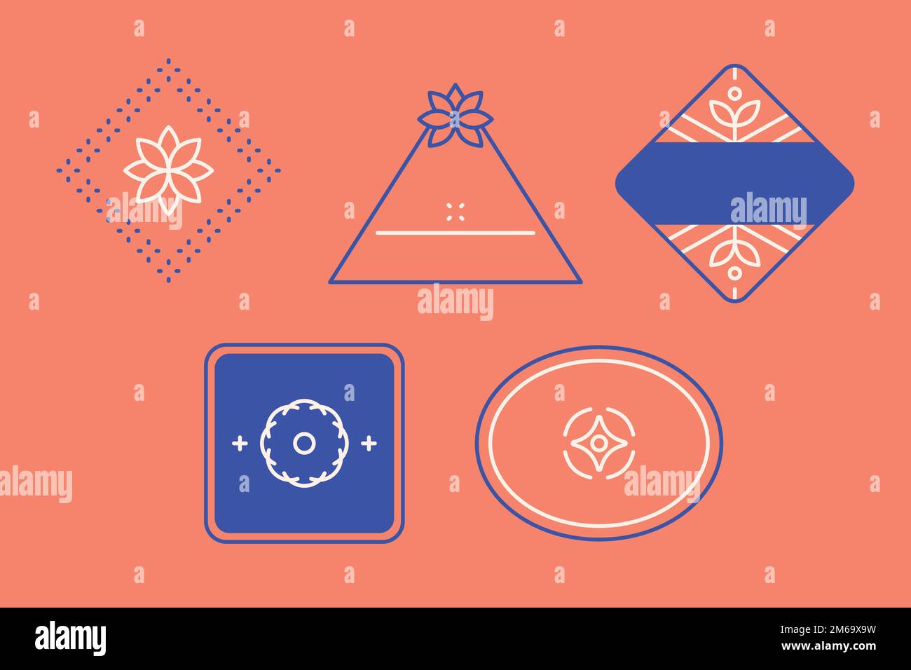 Geometric shaped badge collection vector Stock Vector Image & Art - Alamy