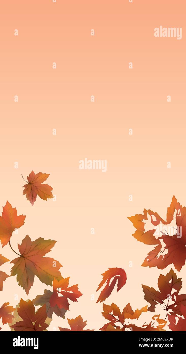 Red maple leaf framed background vector Stock Vector Image & Art - Alamy