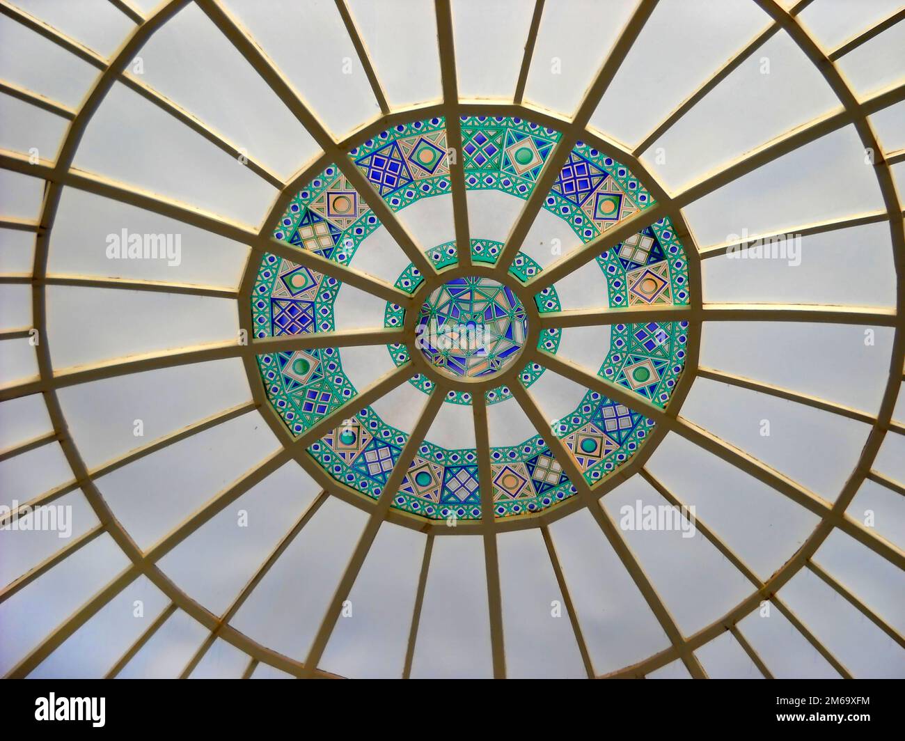Glass architecture details on dome Stock Photo - Alamy