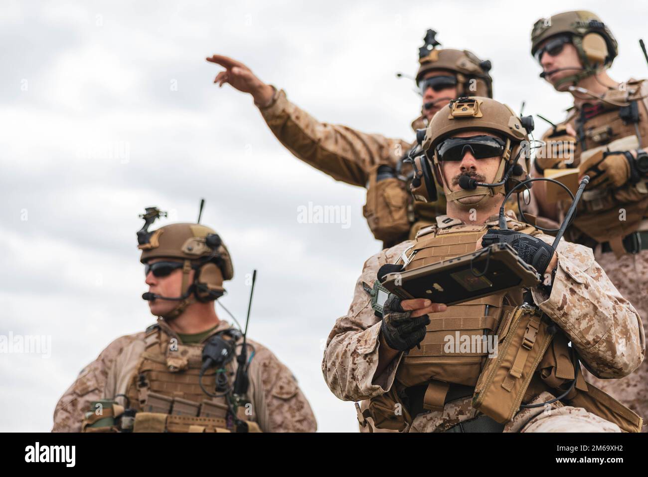 U.S. Marine Corps Joint Terminal Attack Controller (JTAC) students with ...