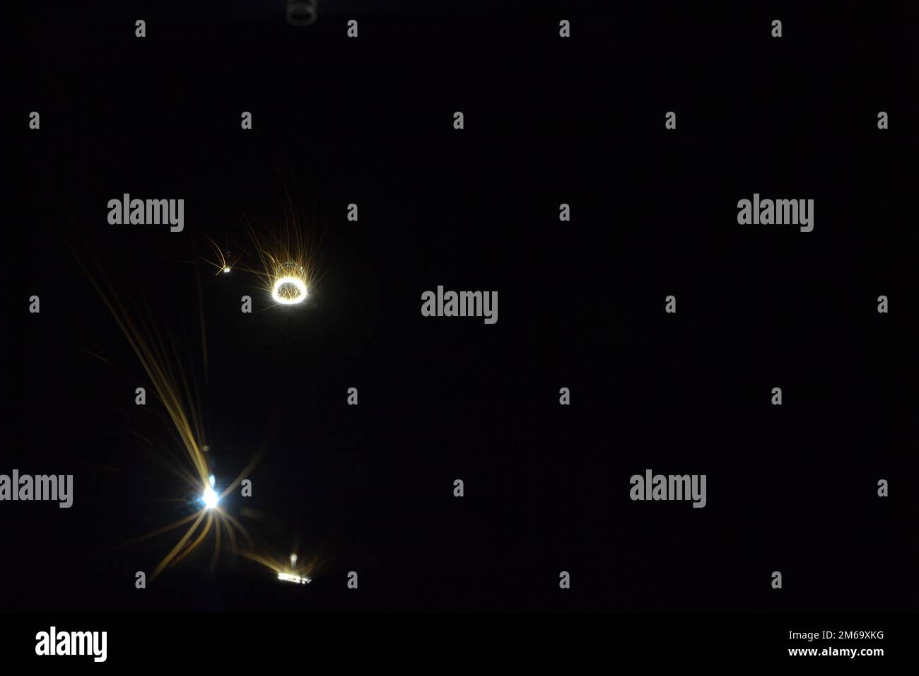 Metal 3D printer printing three-dimensional object from metal powder in ...