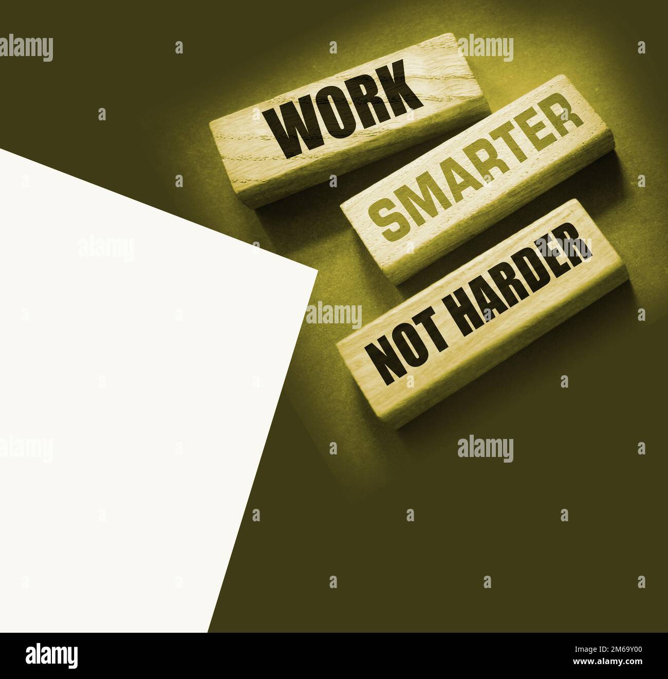 Work Smarter not harder words phrase on Wooden blocks business concept ...