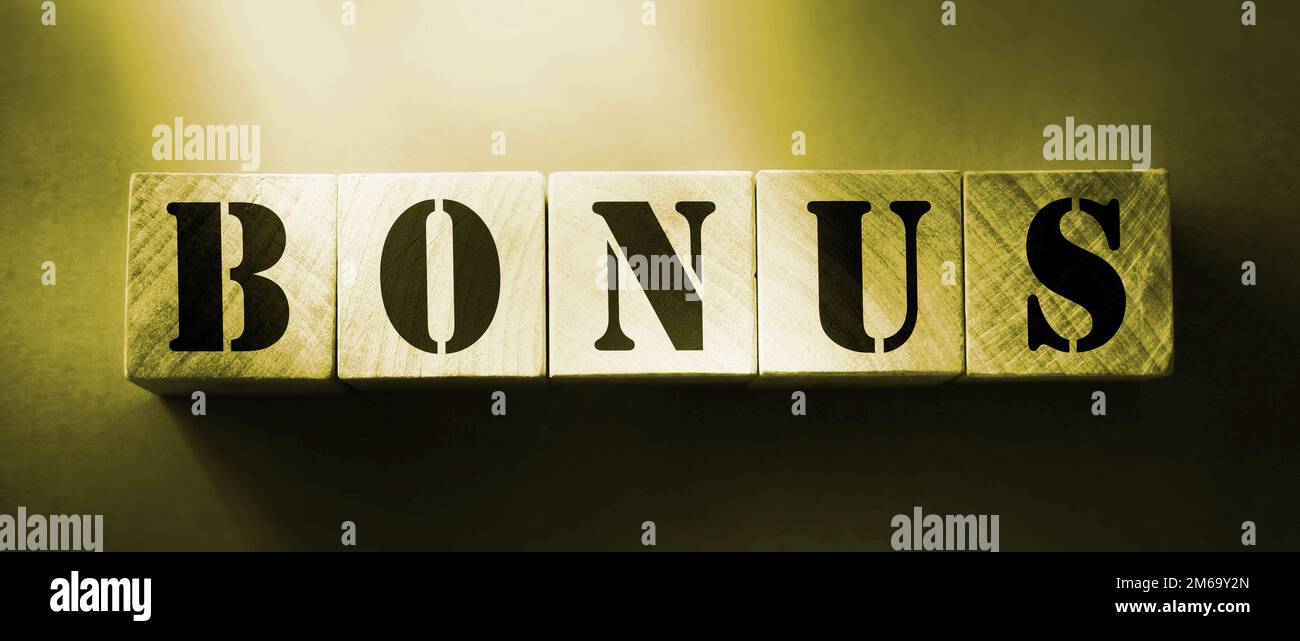 Bonus word on Wooden Blocks. Awards career achievements concept ...