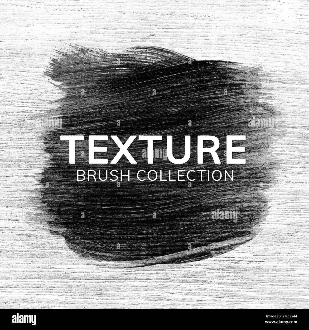 Black oil paint brush stroke texture on a grunge wooden background ...