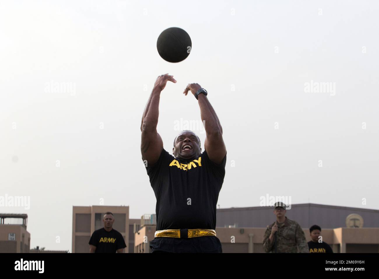 Maj. Shunmas Cummings, a Soldier assigned to 3rd Expeditionary ...