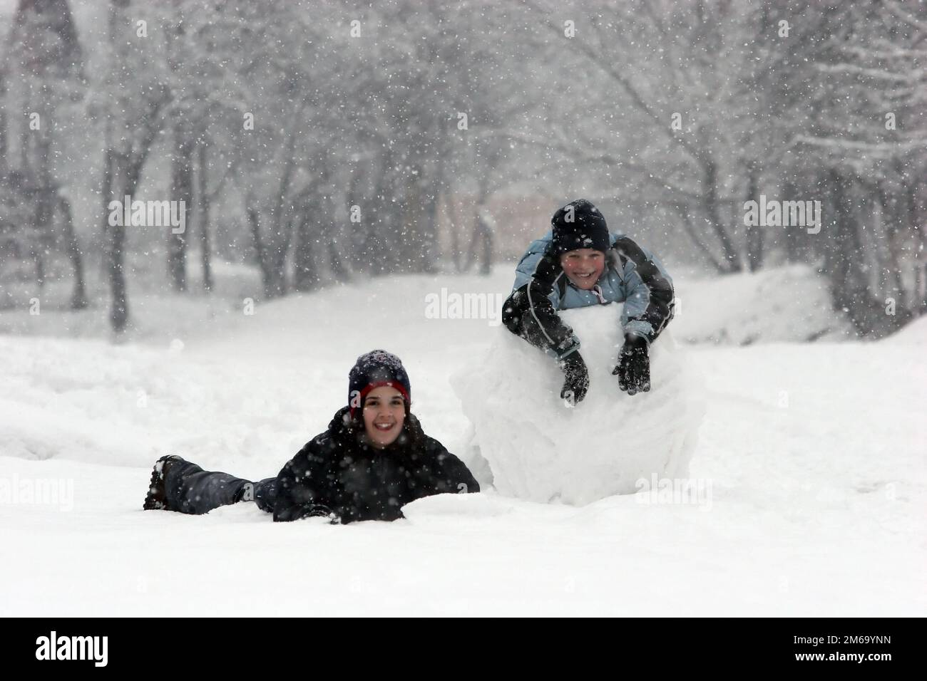 Snow fun 3 Stock Photo - Alamy
