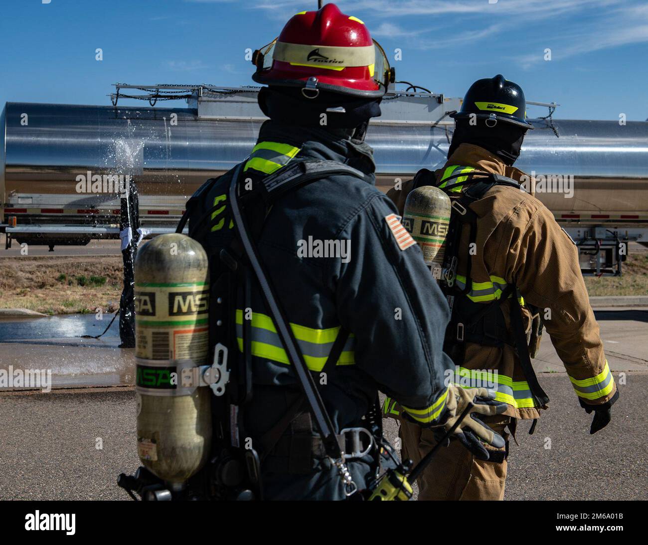 From left to right, Lt. Scott Fitzhugh and Christopher Nelson, both ...