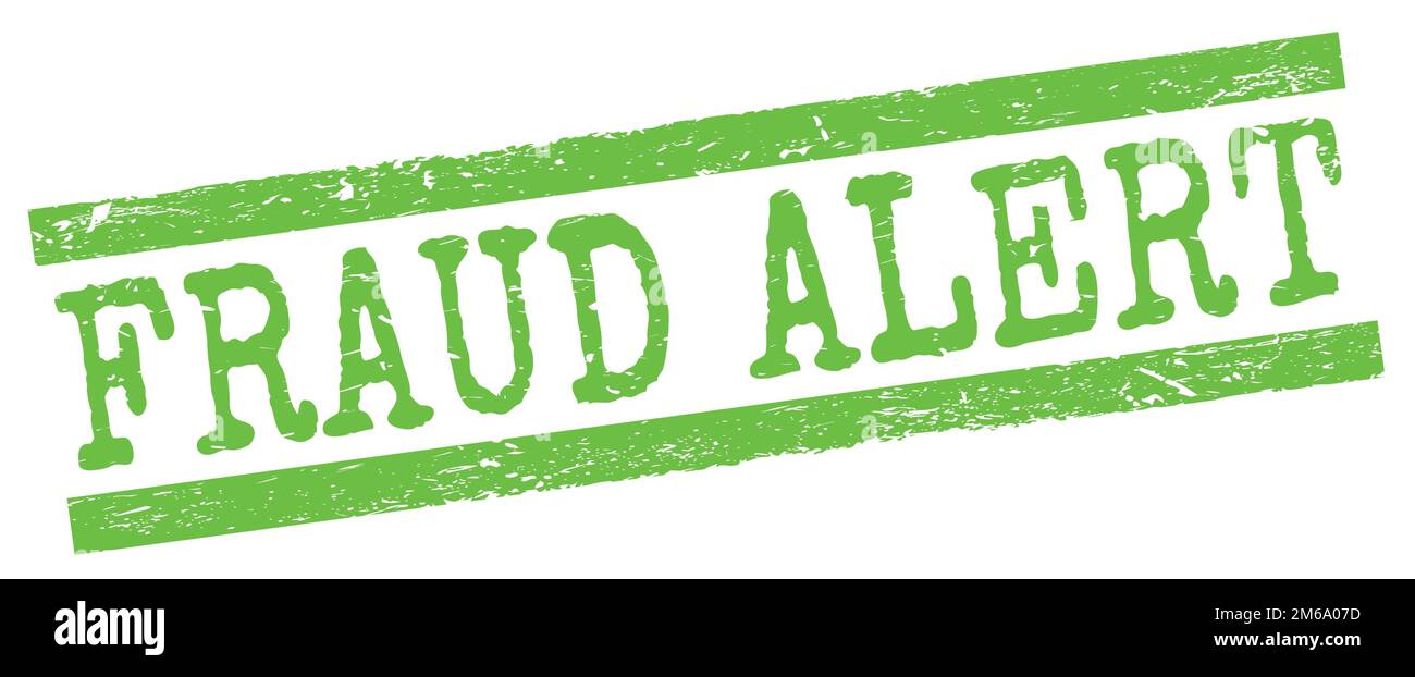FRAUD ALERT text written on green grungy lines stamp sign Stock Photo ...