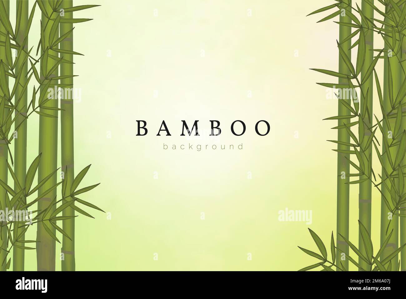 Bamboo leaf elements background vector Stock Vector Image & Art - Alamy