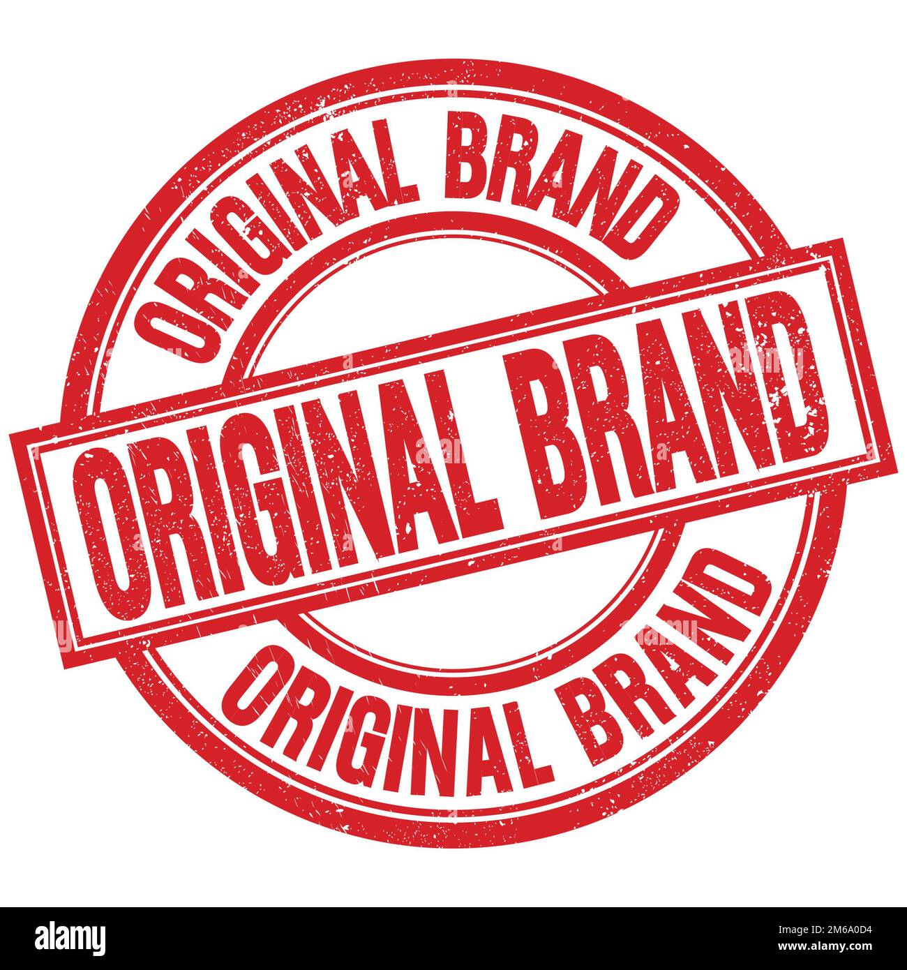 ORIGINAL BRAND text written word on red round stamp sign Stock Photo ...