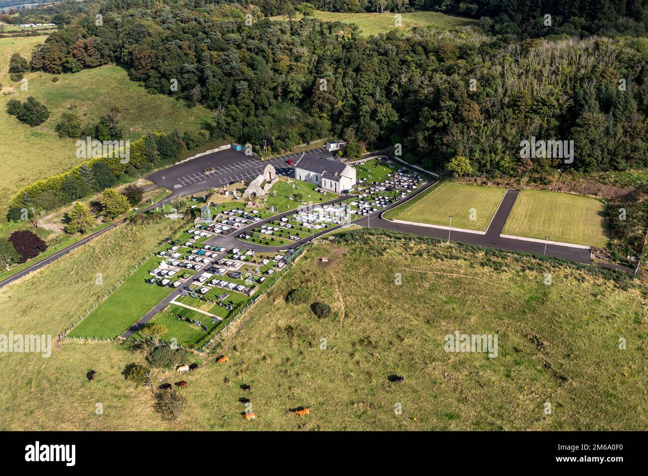Aerial view of St. Aidans at Magilligan in Northern Ireland, UK Stock ...